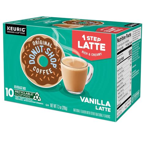 The Original Donut Shop Vanilla One Step Latte Single Serve Coffee K