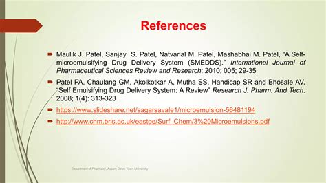 Self Micro Emulsifying Drug Delivery System Smedds Pptx