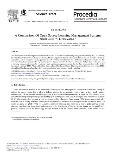 Pdf A Comparison Of Open Source Learning Management Systems