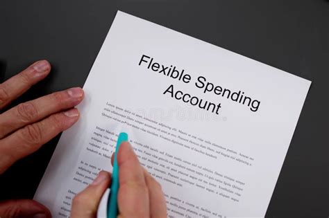 Flexible Spending Account Stock Image Image Of Document
