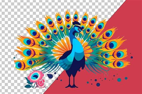 Premium Psd Exquisite Peacock Feather Design