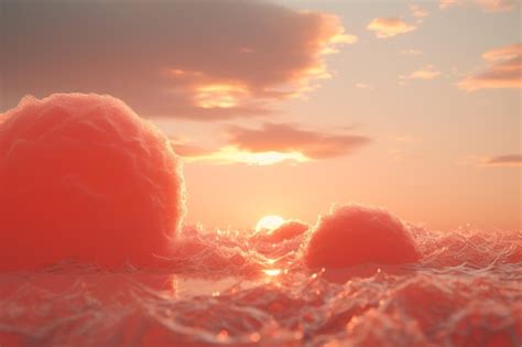 Premium Photo Peach Fuzz Texture Blending Into A Sunset Skyoctan 00099 03