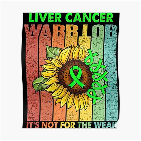 Póster Concienciación Sobre El Cáncer De Hígado Guerrero Contra El
