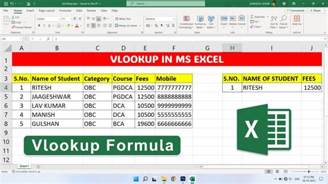 How To Use VLOOKUP Formula In Microsoft Excel VLOOKUP In Excel Excel VLOOKUP YouTube