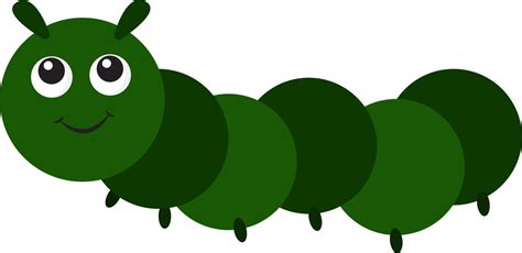 Cute Green Maggot Illustration Vector On White Background 13554716