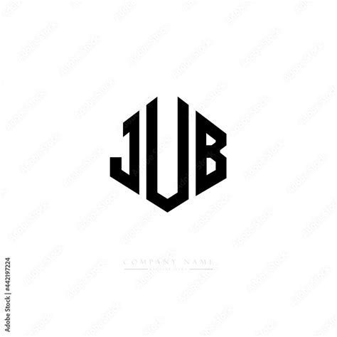 Jub Letter Logo Design With Polygon Shape Jub Polygon Logo Monogram