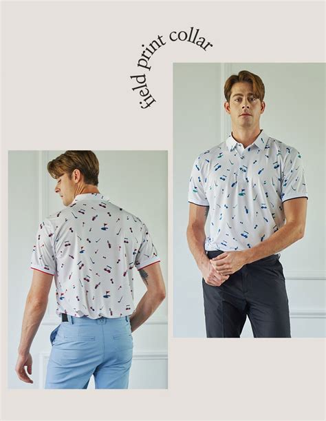 여름 시즌 보다 쾌적하게~ 특가 조르지오페리 골프 남성 필드 프린트 카라 반팔 티셔츠 2종 택1 주문하기 Ht 왕초보 골프 배우기 Band