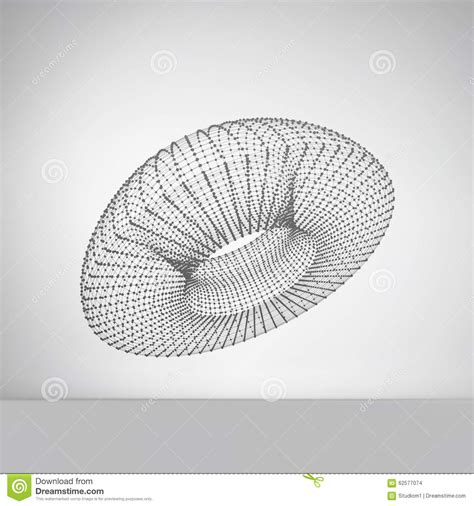 Lattice Geometric Polygonal Element Connection Structure Stock Vector