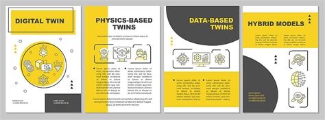 Digital Twin Brochure Template Data Blue Digital Vector Data Blue Digital Png And Vector With