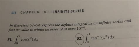 solved 614 chapter 10 infinite series in exercises 51 54