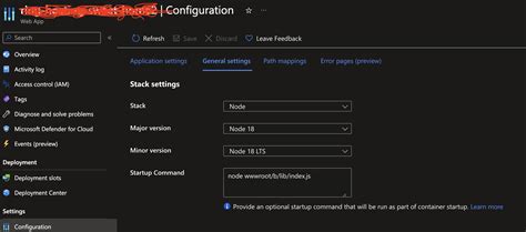 Azure App Service Mismatch In Node Js Version That I Set For Linux But Works For Windows Stack