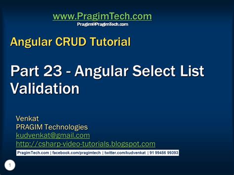 Sql Server Net And C Video Tutorial Angular Select List Validation