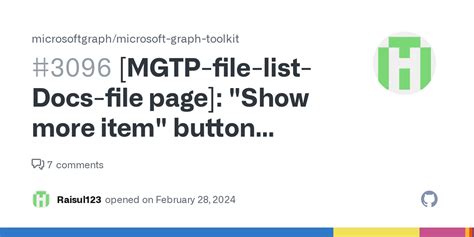 Mgtp File List Docs File Page Show More Item Button Visually Appeared As Normal Text