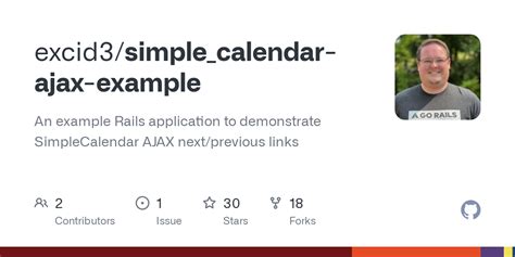 github excid3 simple calendar ajax example an example rails application to demonstrate