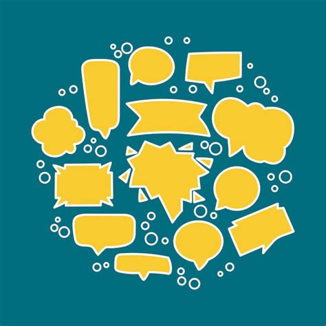 premium vector colored bubble speech