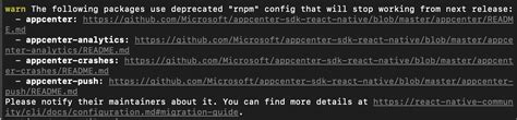 A Broken Link On A Warning About Rnpm Issue React Native Community Cli Github