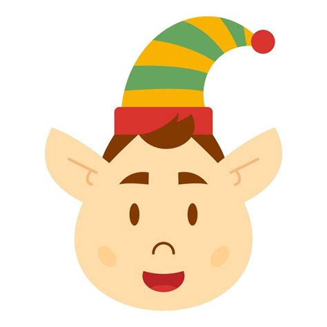 Flat Elf Head Character Christmas Event Vector Illustration 29288464 Vector Art At Vecteezy