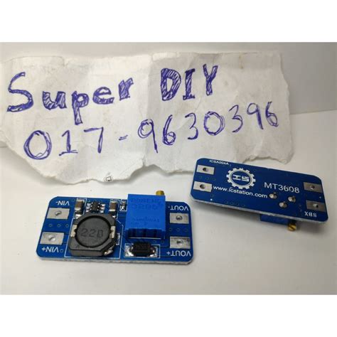 Dc Dc Mt3608 ปรับ Boost Step Up ตัวแปลงแรงดันไฟฟ้า 2a โมดูลแหล่งจ่ายไฟ Arduino Diy โครงการ Led