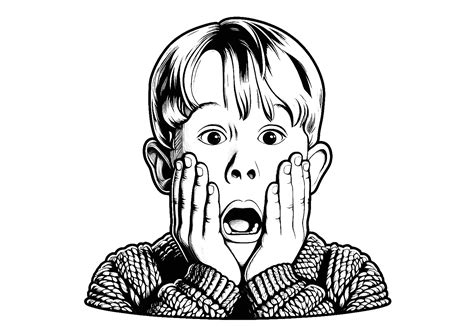Scared Kevin Home Alone Coloring Pages