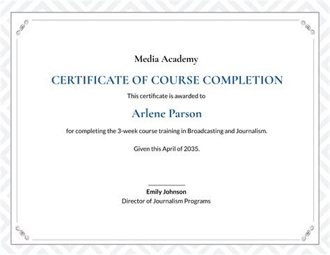 Free Printable Course Certificate Templates To Customize Online