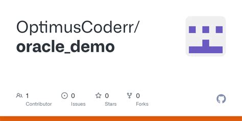 GitHub OptimusCoderr Oracle Demo