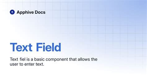 Text Field Apphive Docs