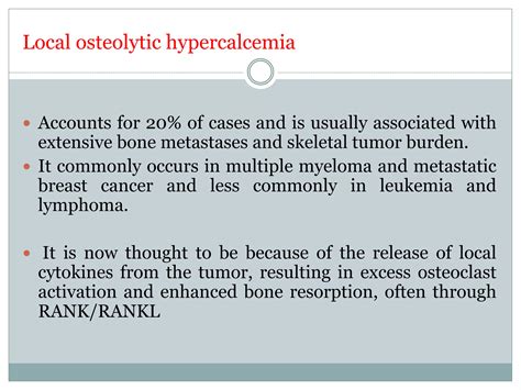 Hypercalcemia In Malignancy Pptx