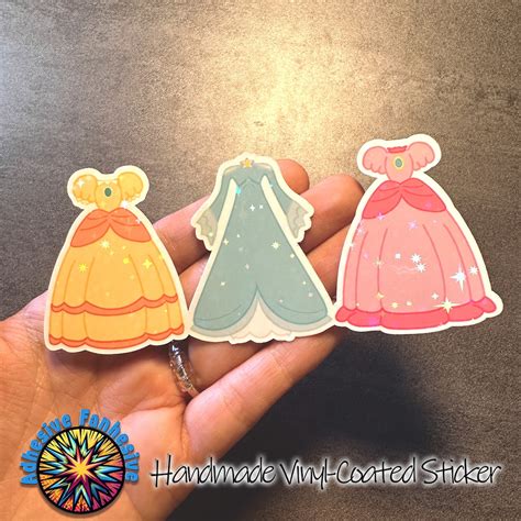 Princess Daisy Peach Rosalina Dresses Holographic Super Mario Sticker