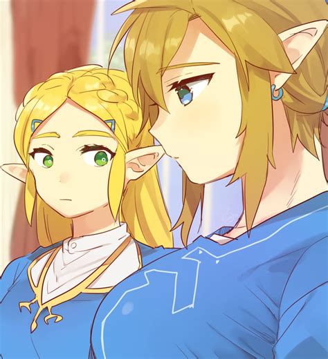 Link And Princess Zelda The Legend Of Zelda And More Drawn By Ttanuu Danbooru