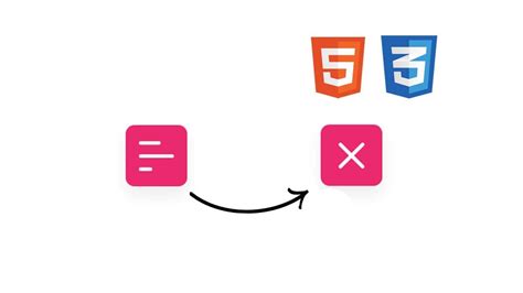 Animated Menu Toggle Button Using Html Css And Javascript Youtube