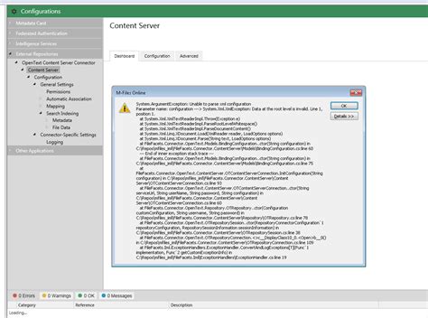 error while authenticating content server connector server