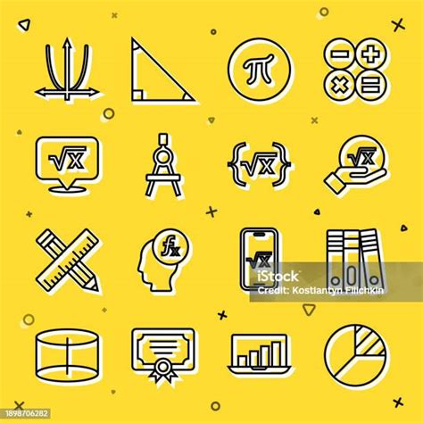 선 원형 차트 인포 그래픽 사무실 폴더 X 글리프의 제곱근 기호 그리기 나침반 그래프 일정 차트 다이어그램 및 아이콘을