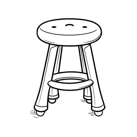 Stool Line Drawing At Damian Goad Blog