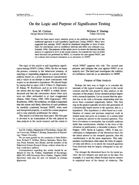 Pdf Logic And Purpose Significance Testing Dokumen Tips