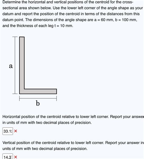 [solved] Determine The Horizontal And Vertical Positions Of The