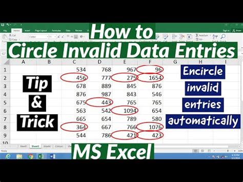 How To Circle Invalid Data In Excel How To Encircle Invalid Entries