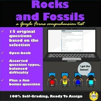 From Rocks And Fossils A Google Forms Comprehension Test TPT