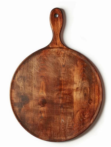Wood Pizza Board Rustic Wooden Background For Cooking On Old Breadboard