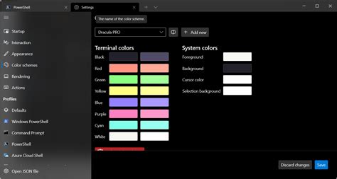 Win Terminal Settings