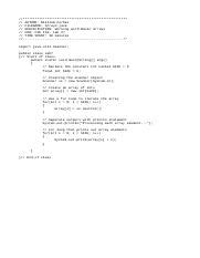 CSE110 Lab7 Java AUTHOR William Forbes FILENAME Arrays