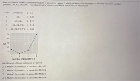 in order to build a model to explain the vanability