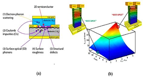 schematic view of a 2d layered fet in a dual gated geometry b