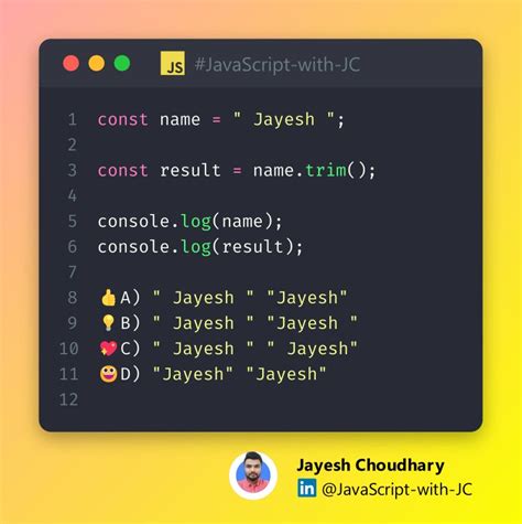 Jayesh Choudhary On Linkedin Javascriptdaily Javascript Developer