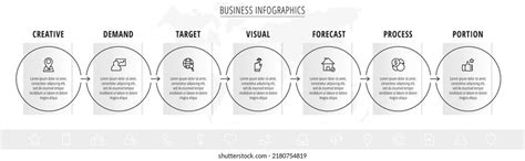 Minimal Infographics Circles Line Vector Business Stock Vector Royalty