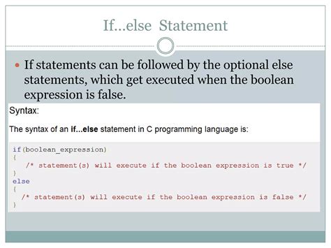 Selection Statements In C Programming Pptx
