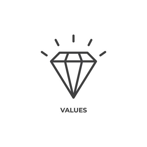 Vector Sign Of Values Symbol Is Isolated On A White Background Icon