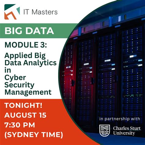 Join Our Webinar On Big Data Module 3 It Masters Charles Sturt