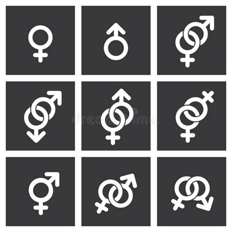 Gender Symbol Icons Stock Vector Illustration Of Gender 37964515