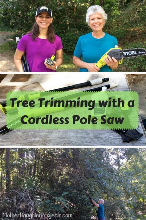 Tree Trimming With Ryobi Cordless Pole Saw Pole Saw Tree Trimming Tree Trimming Tools