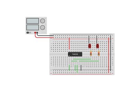 circuit design implement a 4 to 2 encoder tinkercad